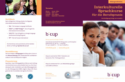 Neuer Flyer: Interkulturelle Sprachkurse für die Berufspraxis - Bildung ...